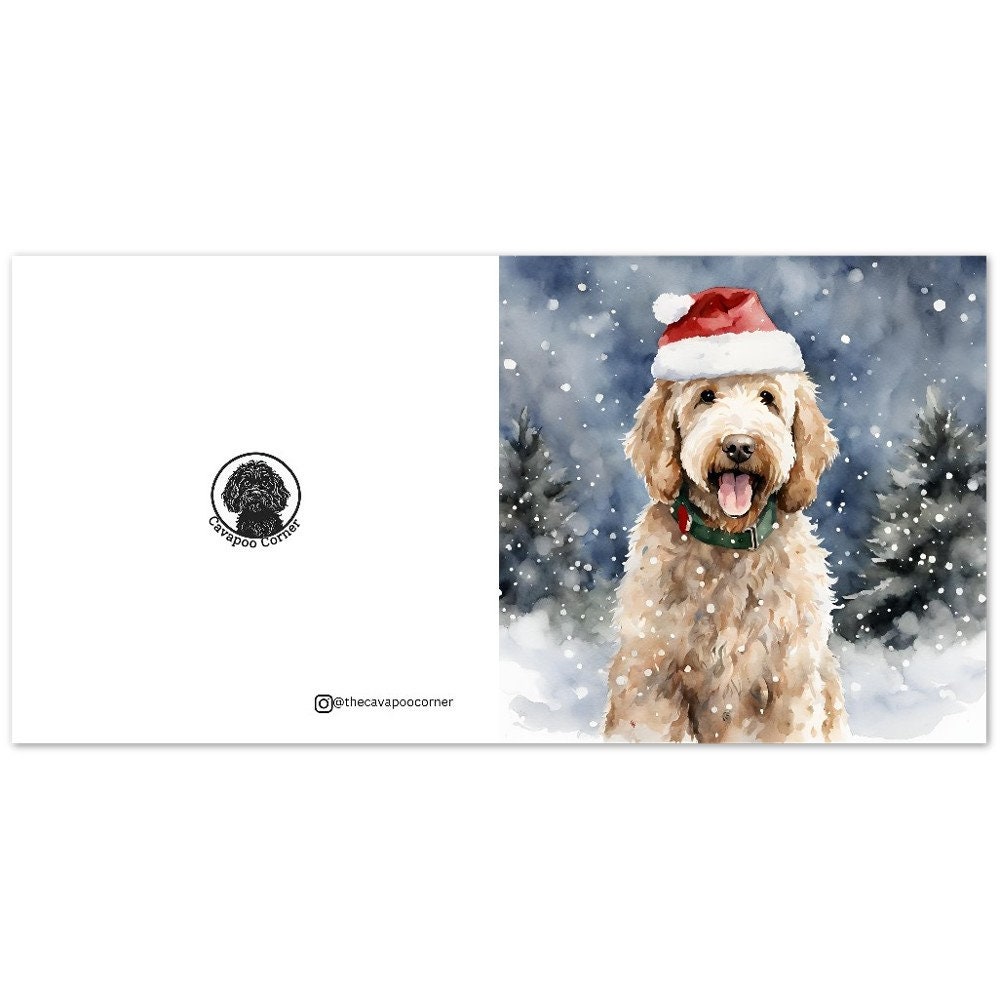 Labradoodle Christmas Cards Pack of 10 Greeting Cards With Standard ...