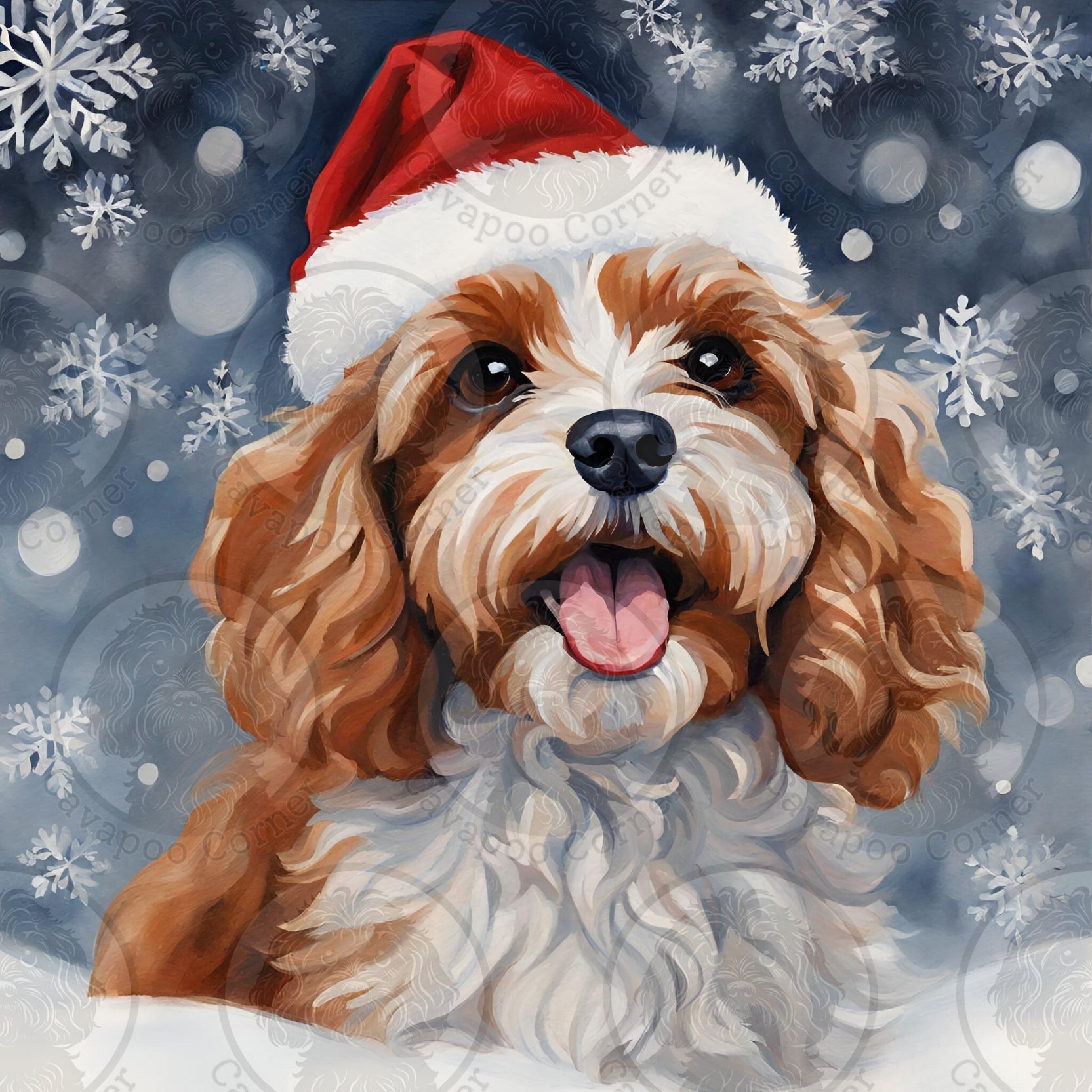 Ruby Cavapoo Christmas Cards Pack of 10 Greeting Cards With Standard ...