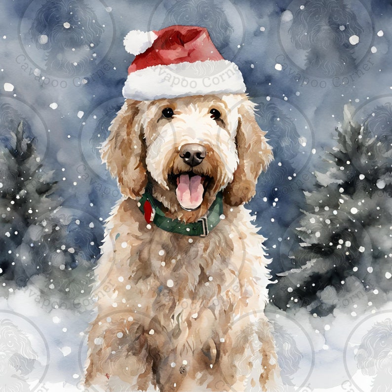 Labradoodle Christmas Cards Pack of 10 Greeting Cards With Standard ...