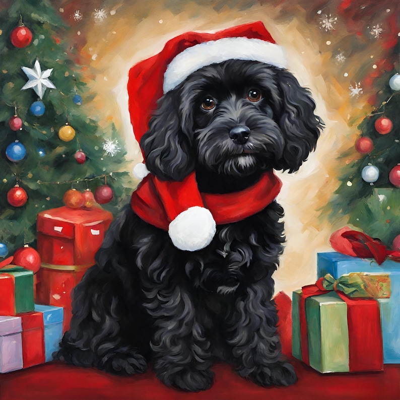 Cavapoo Christmas Cards Pack of 10 Greeting Cards (standard Envelopes ...
