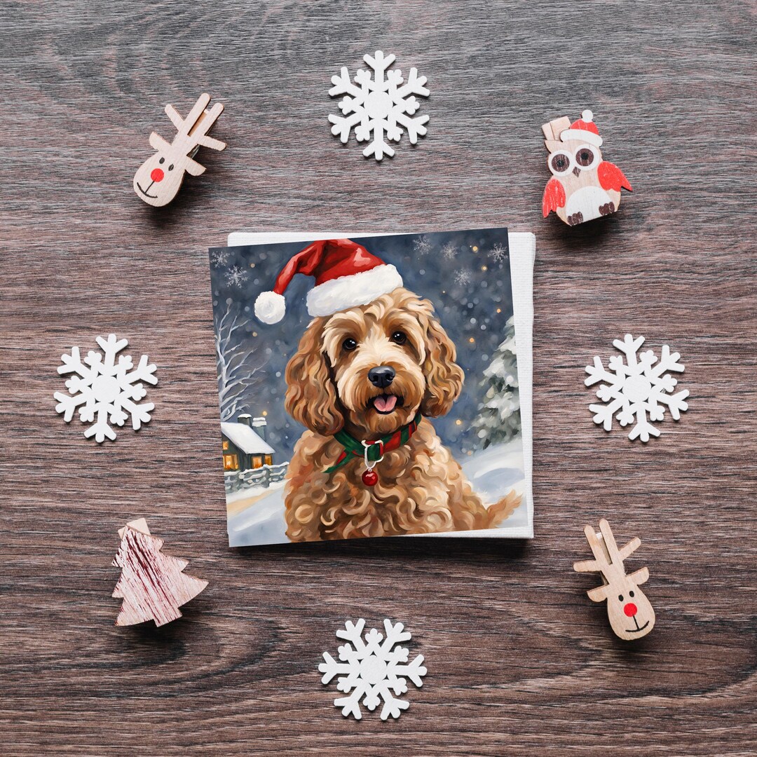Cockapoo Christmas Cards Pack of 10 Greeting Cards With Standard ...