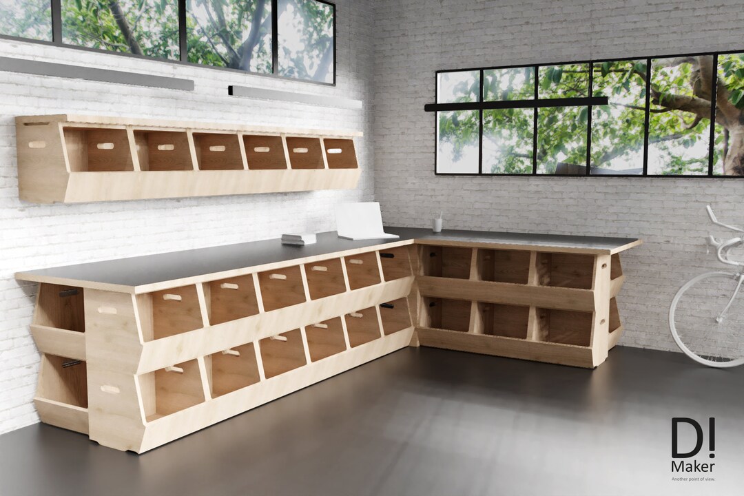 Stackable Organizing Container. CNC Router, Diy, Plywood, Dxf, Svg, PDF ...