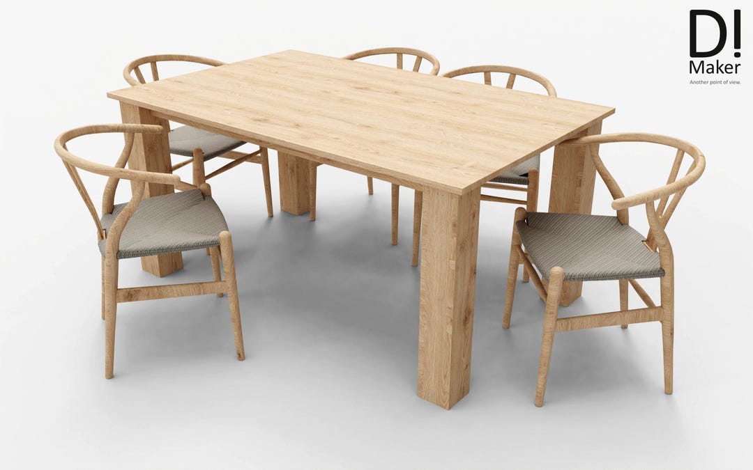 Dining Table 1600x1000mm. DXF Cutting Plans, DIY, Plywood, Router ...