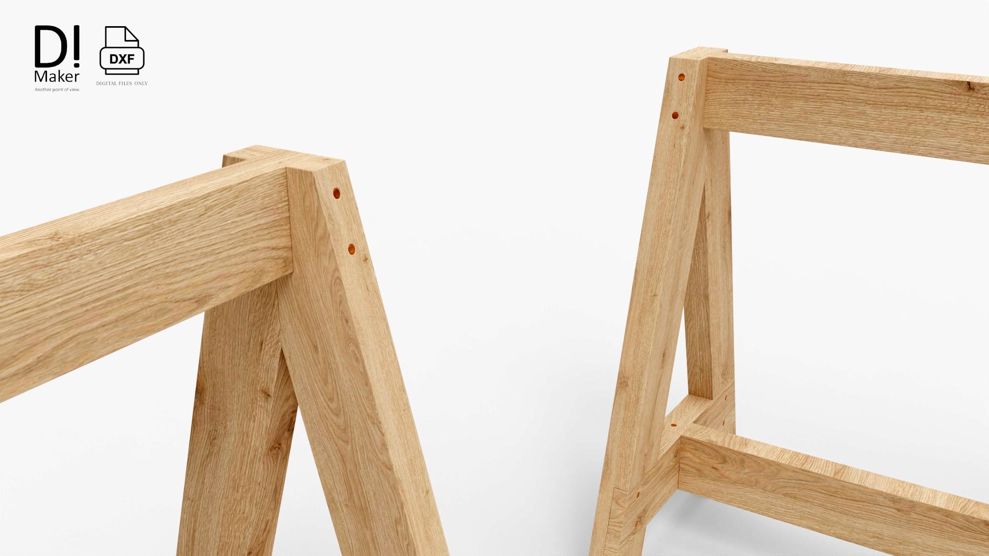 Sawhorse 03 Easel, DXF for CNC, PDF DIY. Plans. Blueprints. Digital ...