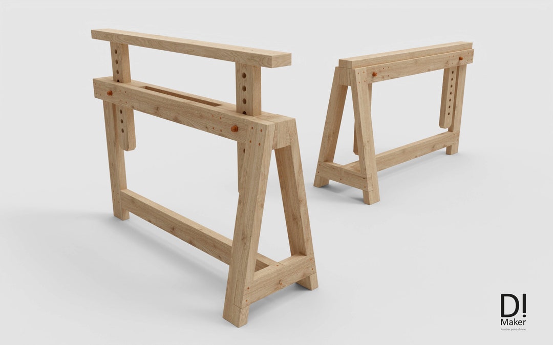 Easel 02. DIY, Sawhorse, DXF, DIY. Blueprints. Blueprints. Digital Item ...