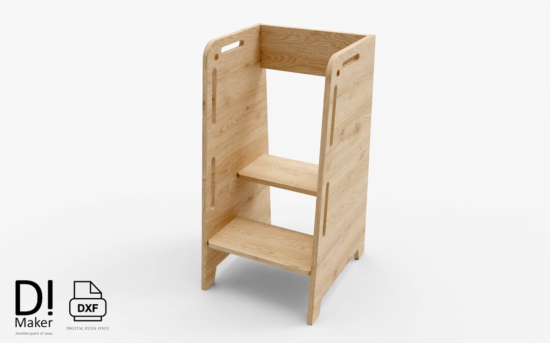 Step Stool, Step Stool With Safety Railing. Montessori Type. Plywood ...