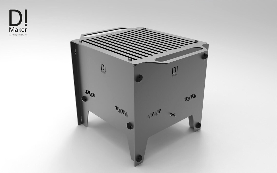 Tabletop Barbecue, Super Compact 20x20x26cm, Hibachi Style, Grill, CNC ...