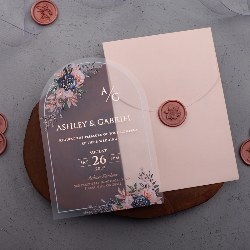 Clear Wedding Invitation - Etsy