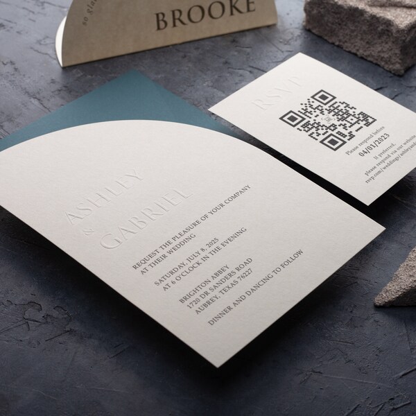 Letter Press Invitations - Etsy