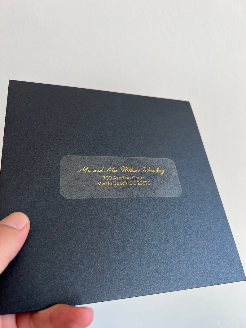 Personalized Return Address Labels: Clear Foil Stickers, Gold or Silver ...