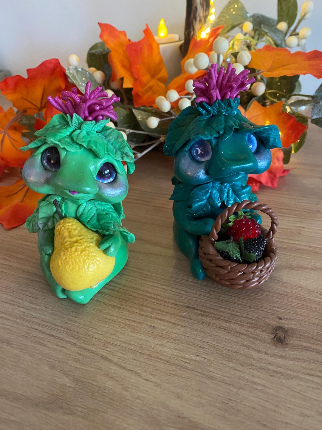 Colurful Thistle Desk Buddies - Cute Handmade Polymer Clay Figurine ...