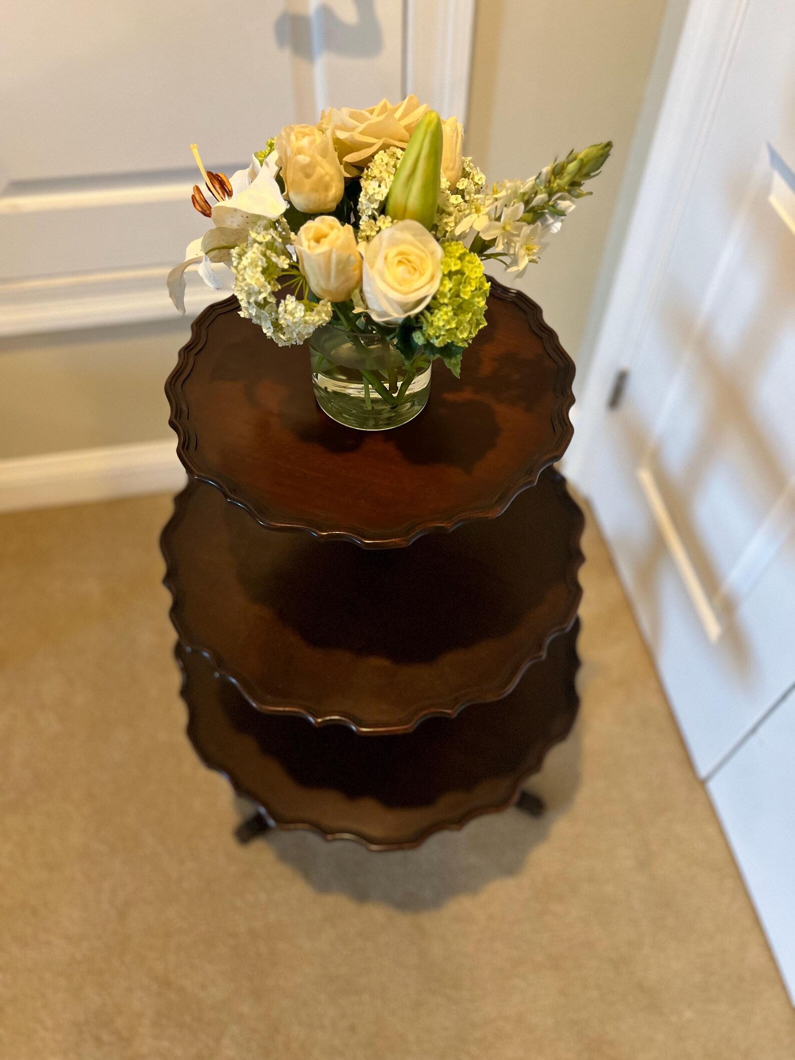 Antique 3 Tier Pie Crust Table by Ferguson Bro. Hoboken NJ 34” Tall ...