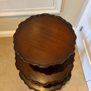 Antique 3 Tier Pie Crust Table by Ferguson Bro. Hoboken NJ 34” Tall ...
