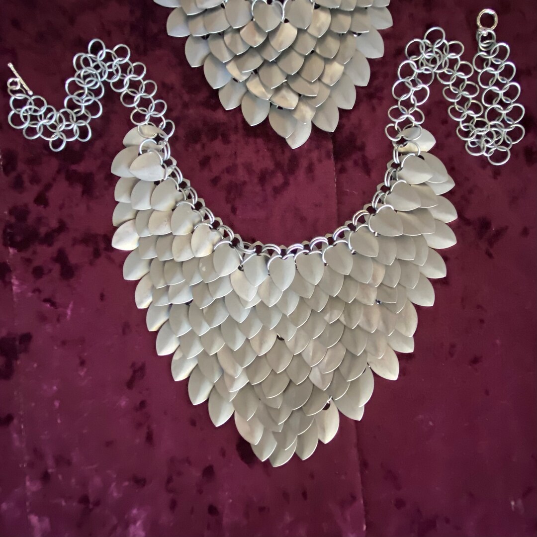 Galvanized Steel Scalemail Crossbody Shoulder Pauldron / Belt - Etsy