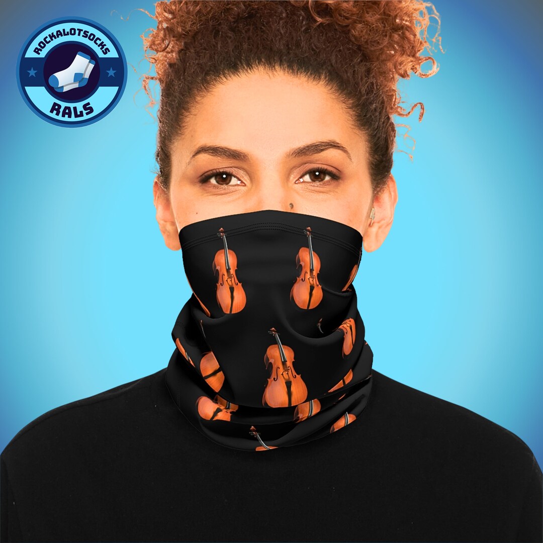 Cello, There! Face Socks - Music Themed Neck Gaiter - Perfect Face Mask ...