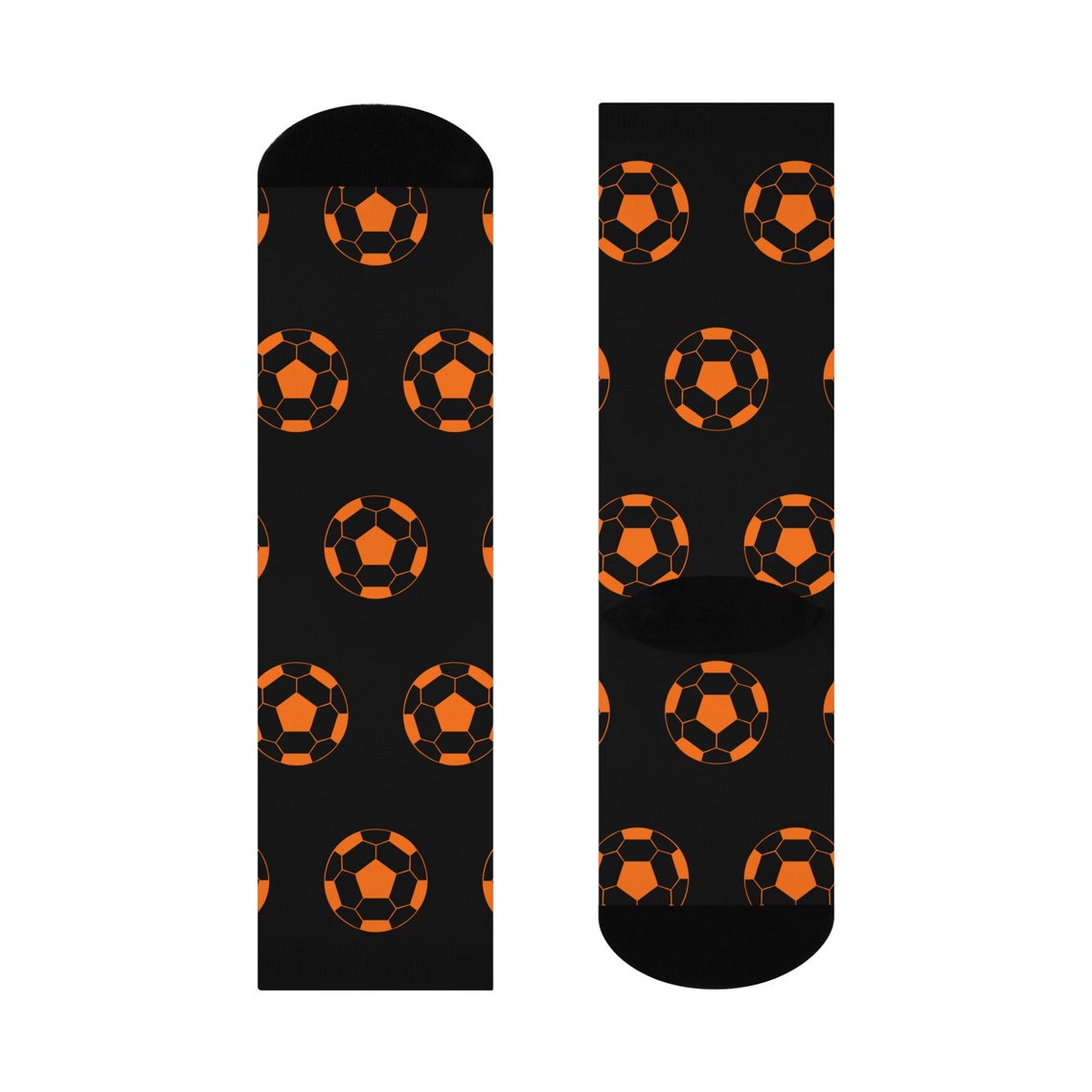 Soccer Ball Crew Socks (orange) - Etsy