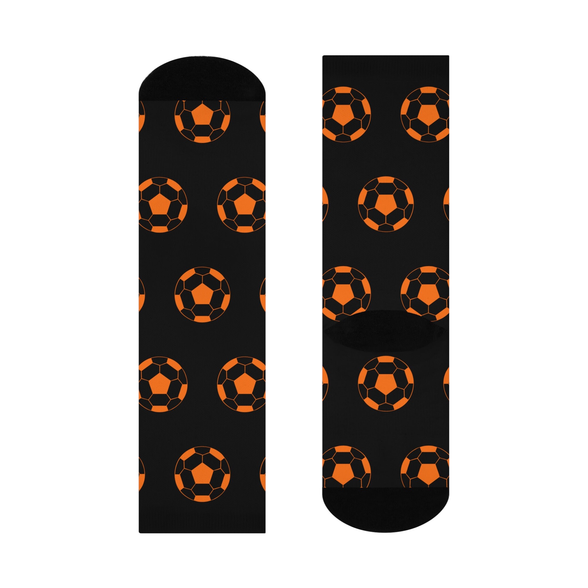 Soccer Ball Crew Socks orange - Etsy