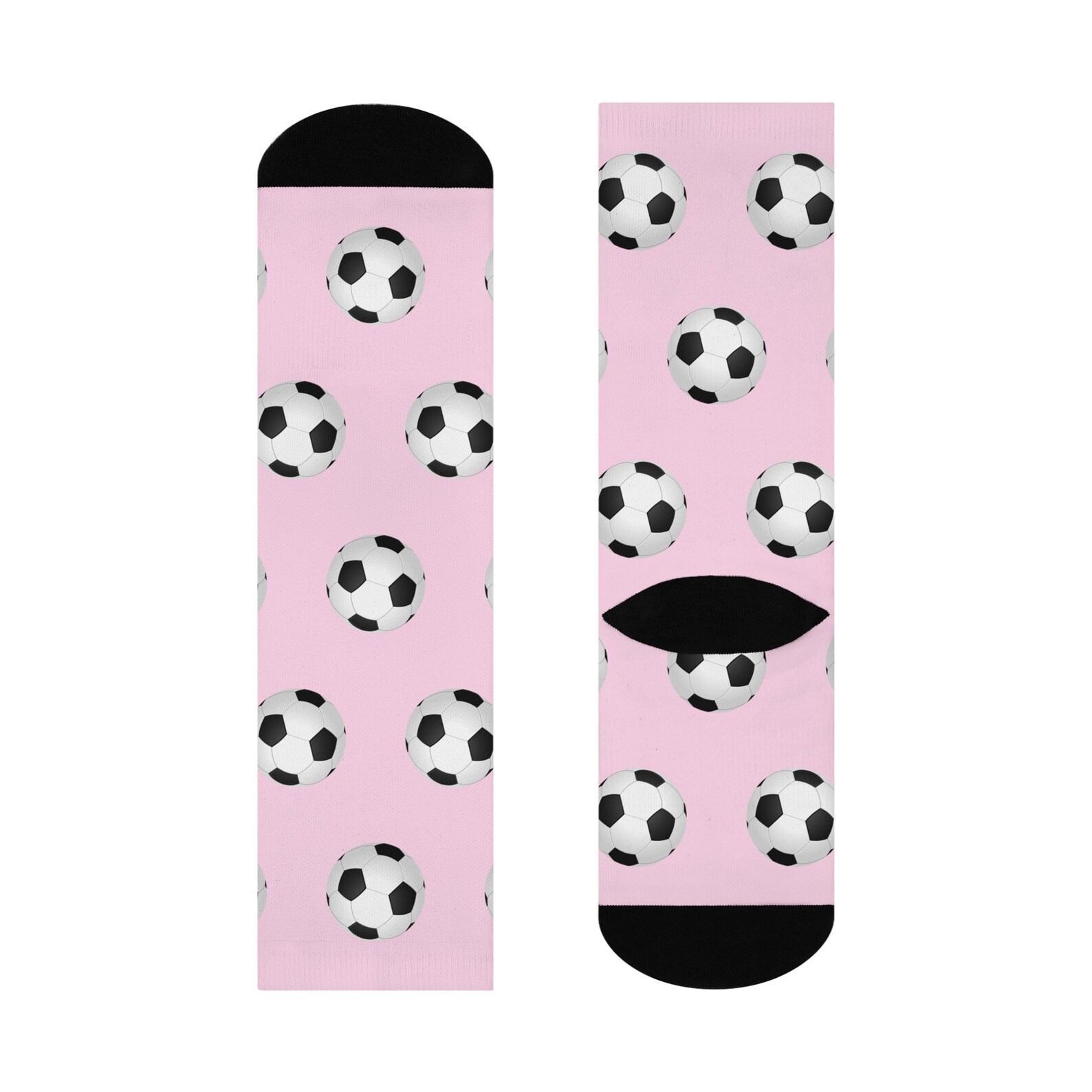 Soccer Ball Crew Socks (pink) - Etsy