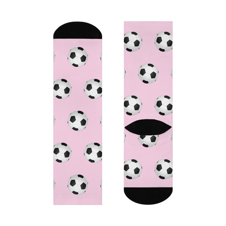 Soccer Ball Crew Socks (pink) - Etsy