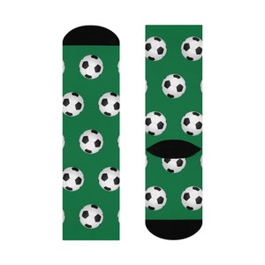 Soccer Ball Crew Socks (dark Green) - Etsy