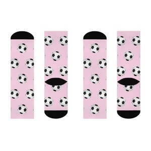 Soccer Ball Crew Socks (pink) - Etsy
