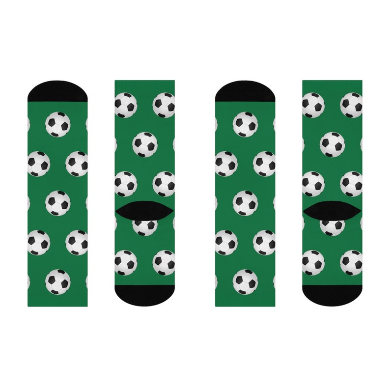 Soccer Ball Crew Socks (dark Green) - Etsy