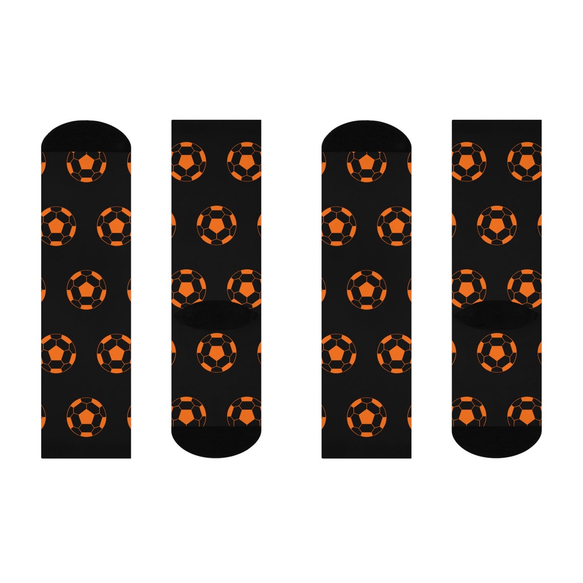 Soccer Ball Crew Socks (orange) - Etsy