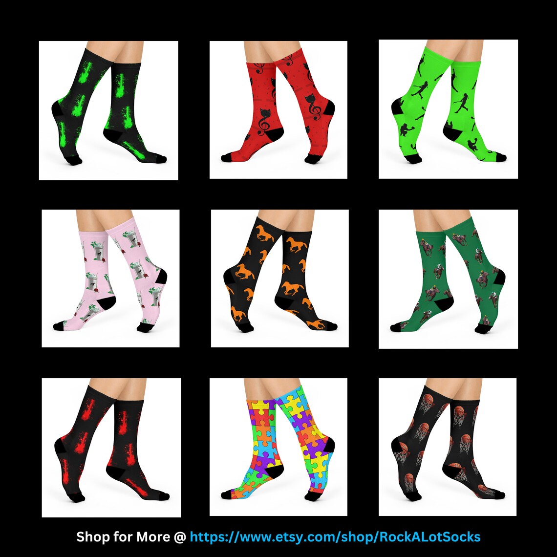 Comic Style Beautiful Woman Abstract Art Crew Sock - Etsy
