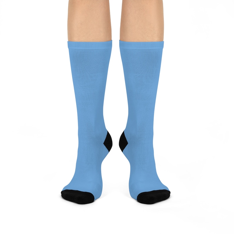 Light Blue Crew Socks for Men and Women | Solid Dress and Casual ...