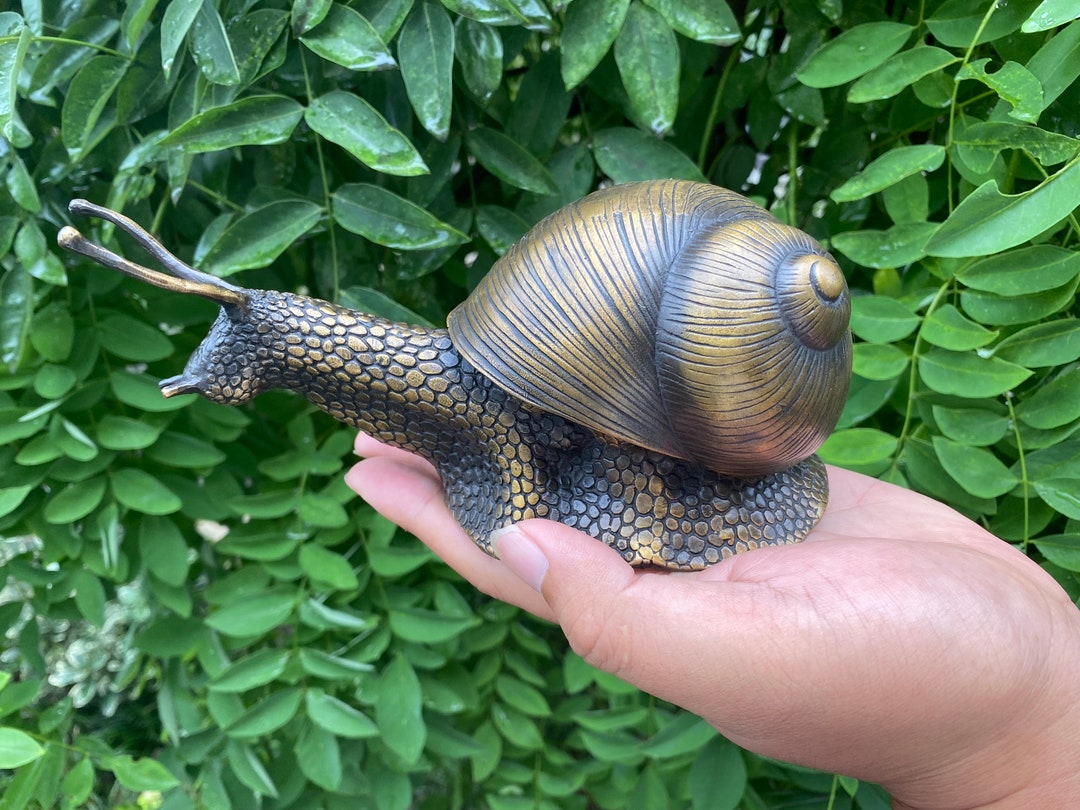 Big Brass Snails Animal Ornaments, Cute Brass Ornament,antique Desk Tea Pet Living Room ...