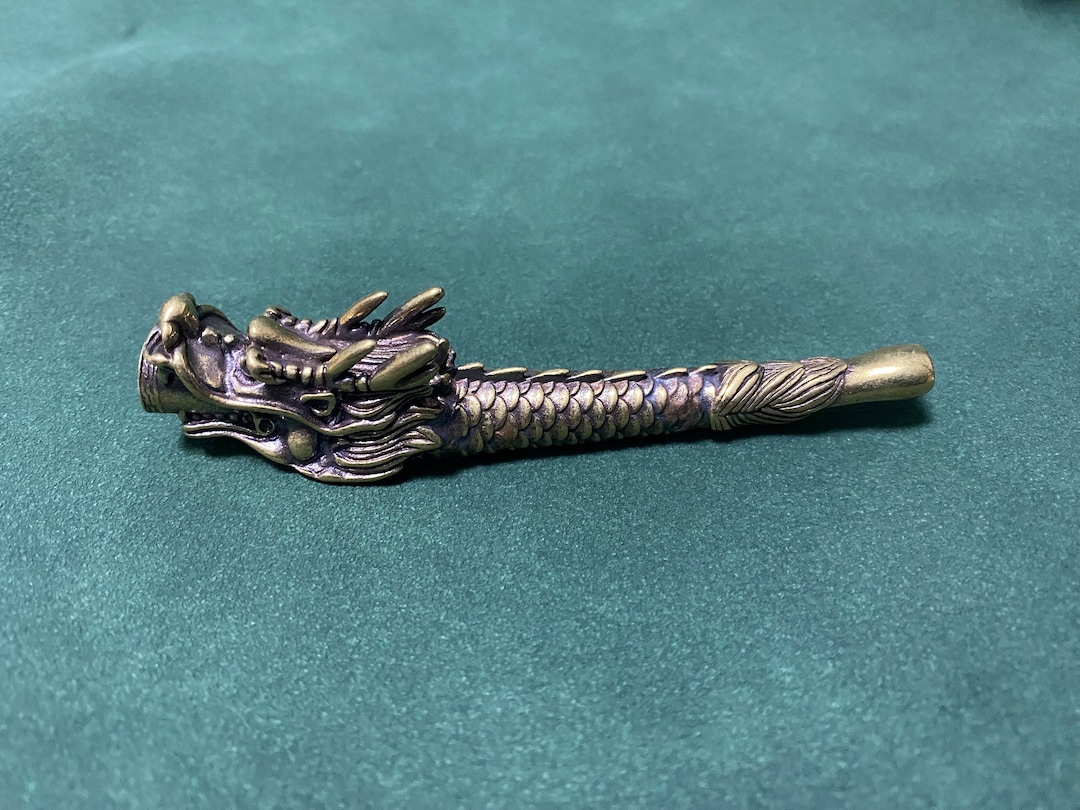 Brass Dragon Tobacco Pipe Handmade Smoke Pipe Antique - Etsy