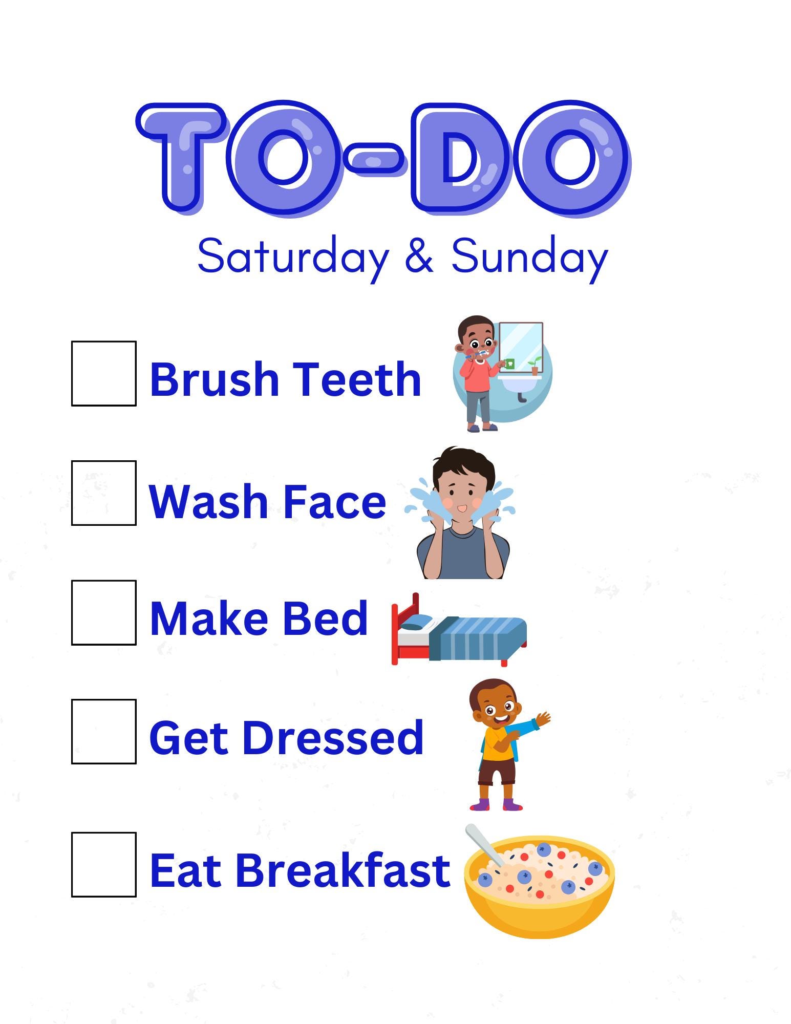 ADHD Kids Morning Checklist - Etsy