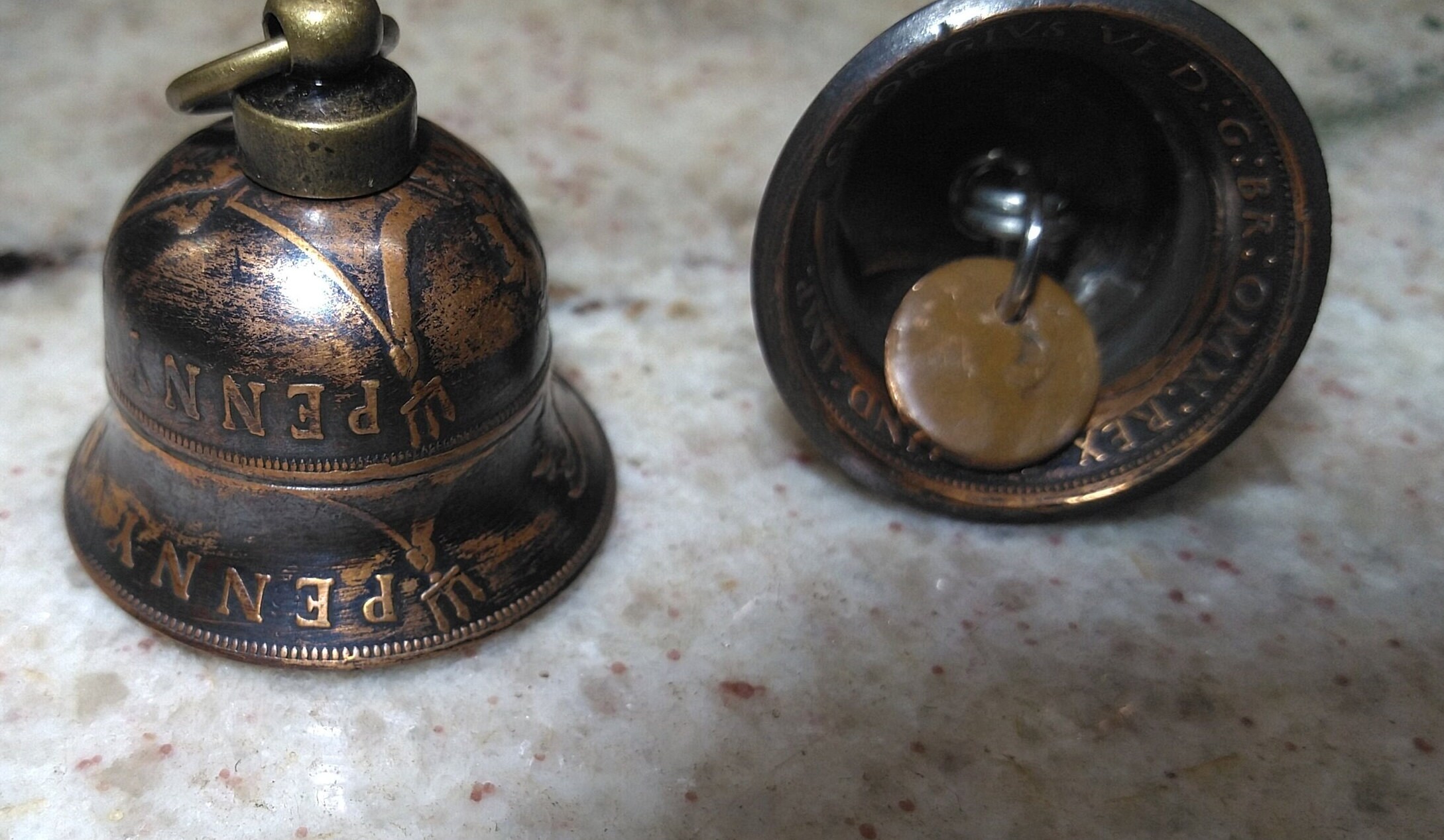 English Penny Coin Bell / Gremlin Bell - Etsy