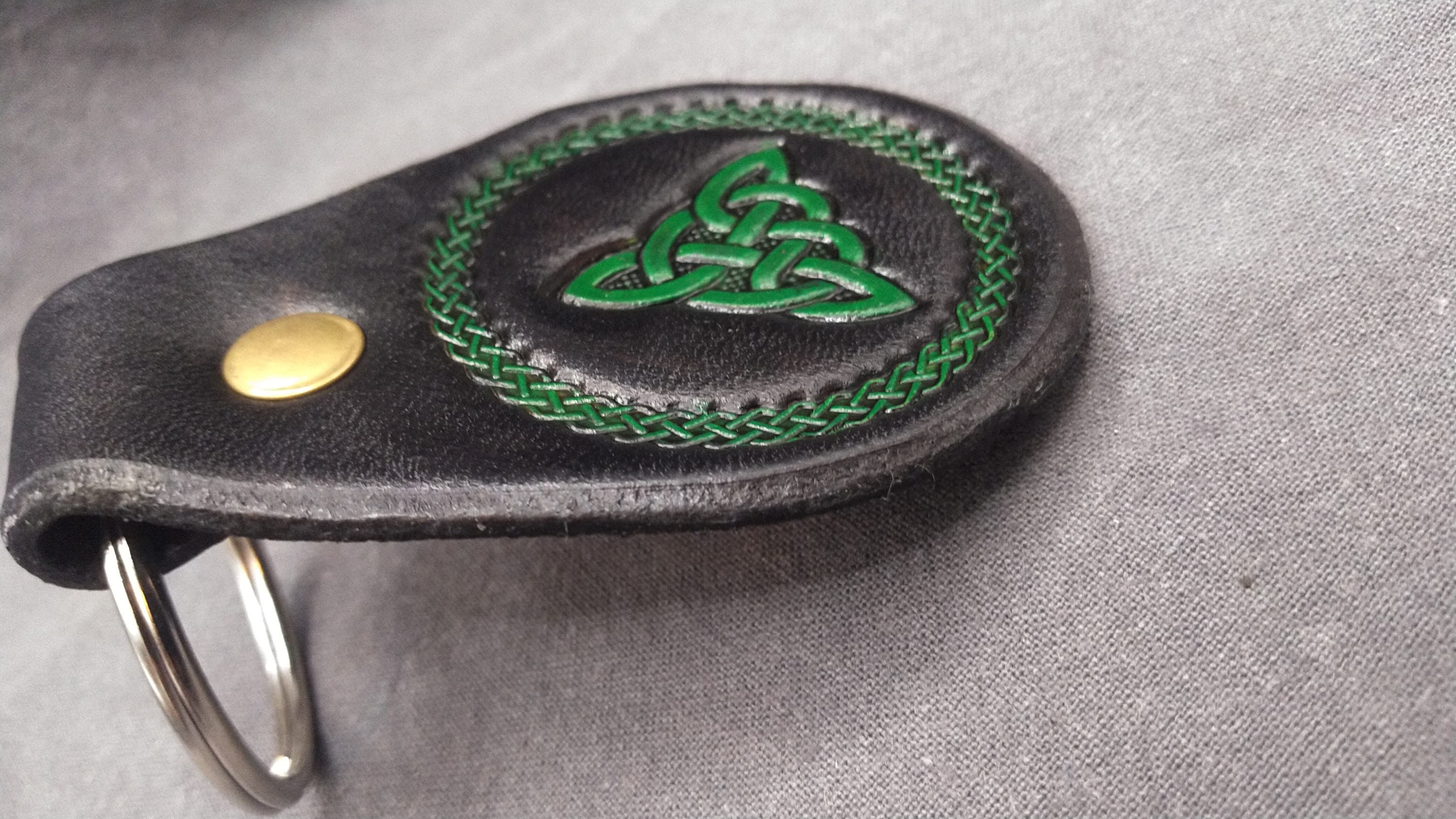 Celtic Trinity Knot, Triquetra Key Fob, Leather - Etsy