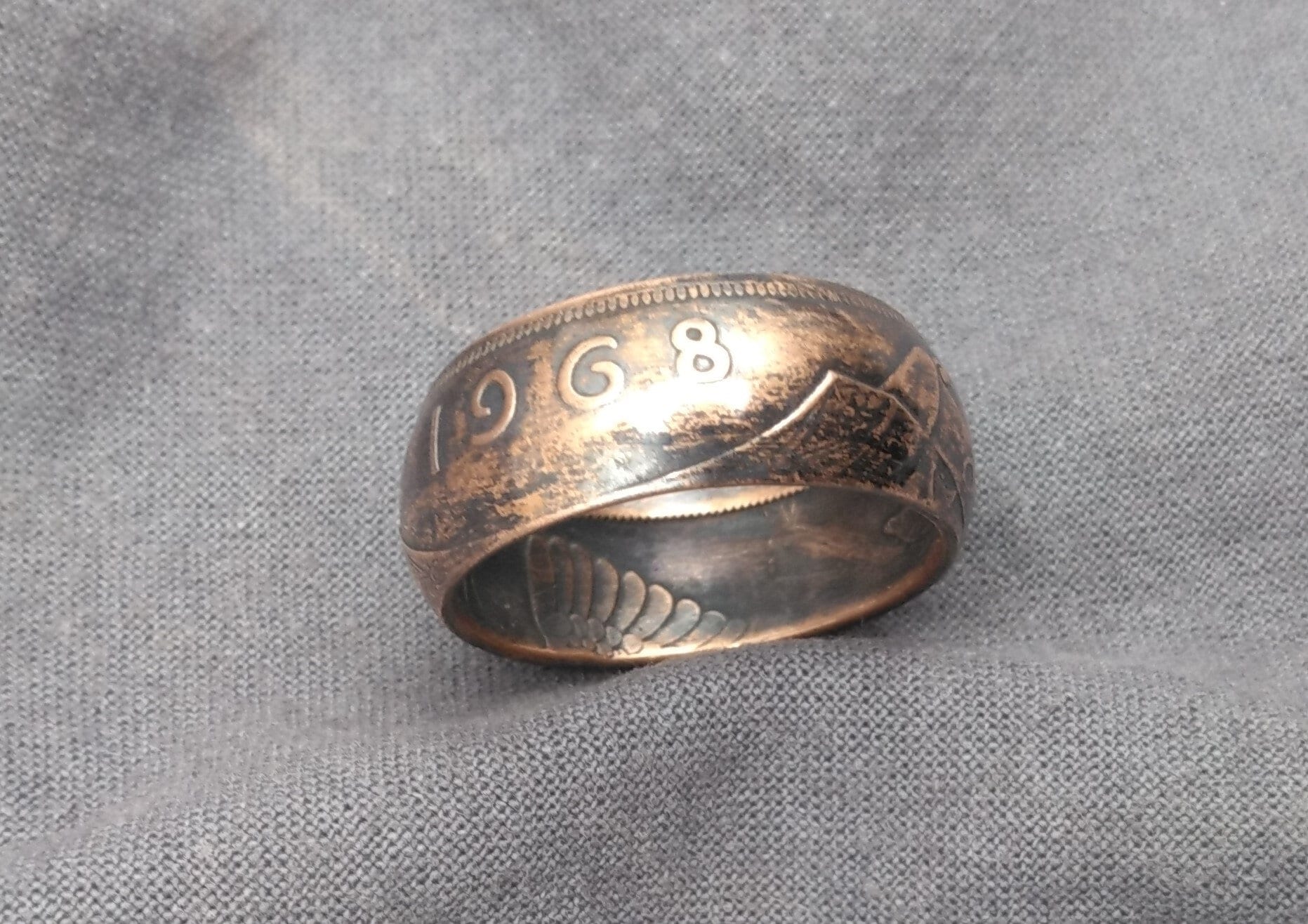 Lucky Irish Penny Bronze Coin Ring - Etsy