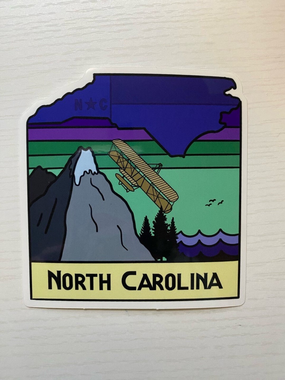 North Carolina State Sticker - Etsy