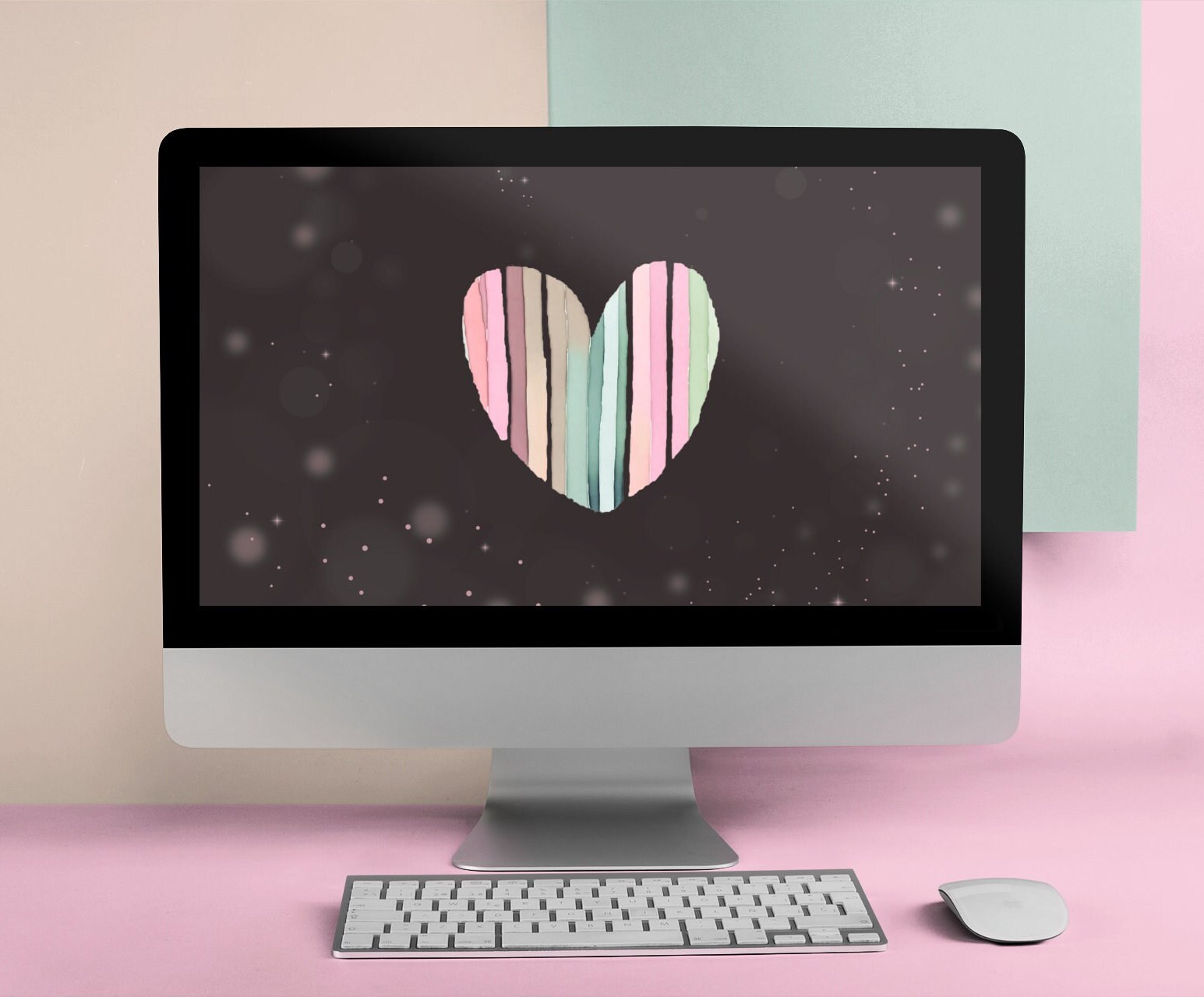 Desktop Wallpaper Pastel Hearts | Backgrounds Hearts | Wallpaper for ...