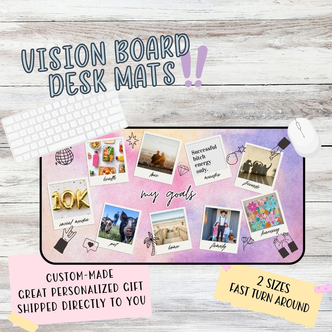 Custom Vision Board Deskmat Desk Mat Aesthetic for Home Office Desk ...