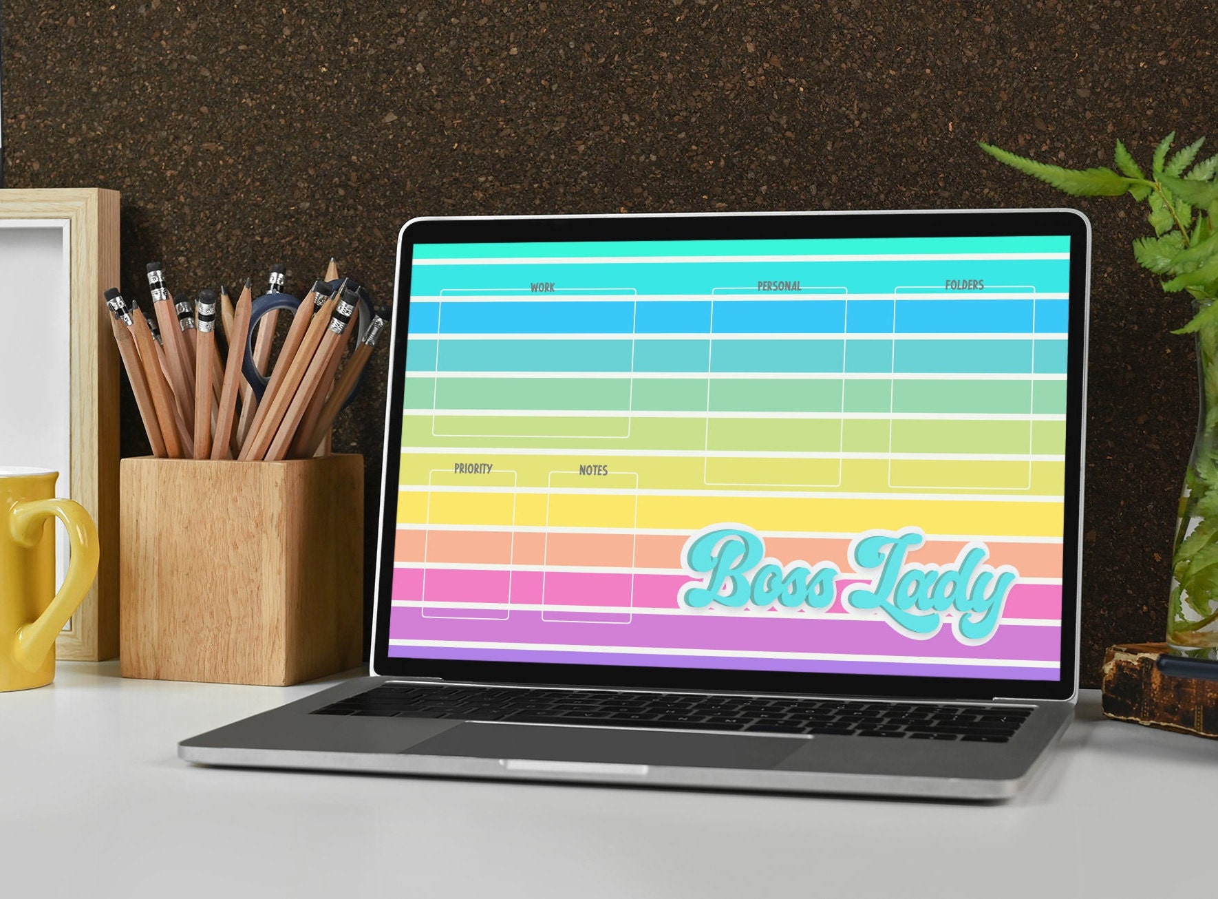 Colorful Desktop Wallpaper Organizer | Laptop Wallpaper Pink, Blue ...