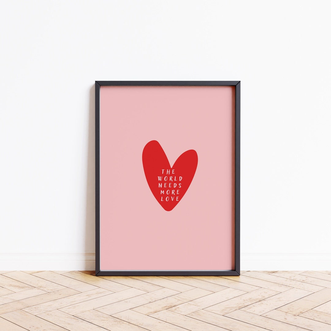 Heart Room Decor | Heart Wall Art | Cute Room Decor | Printable Quote ...