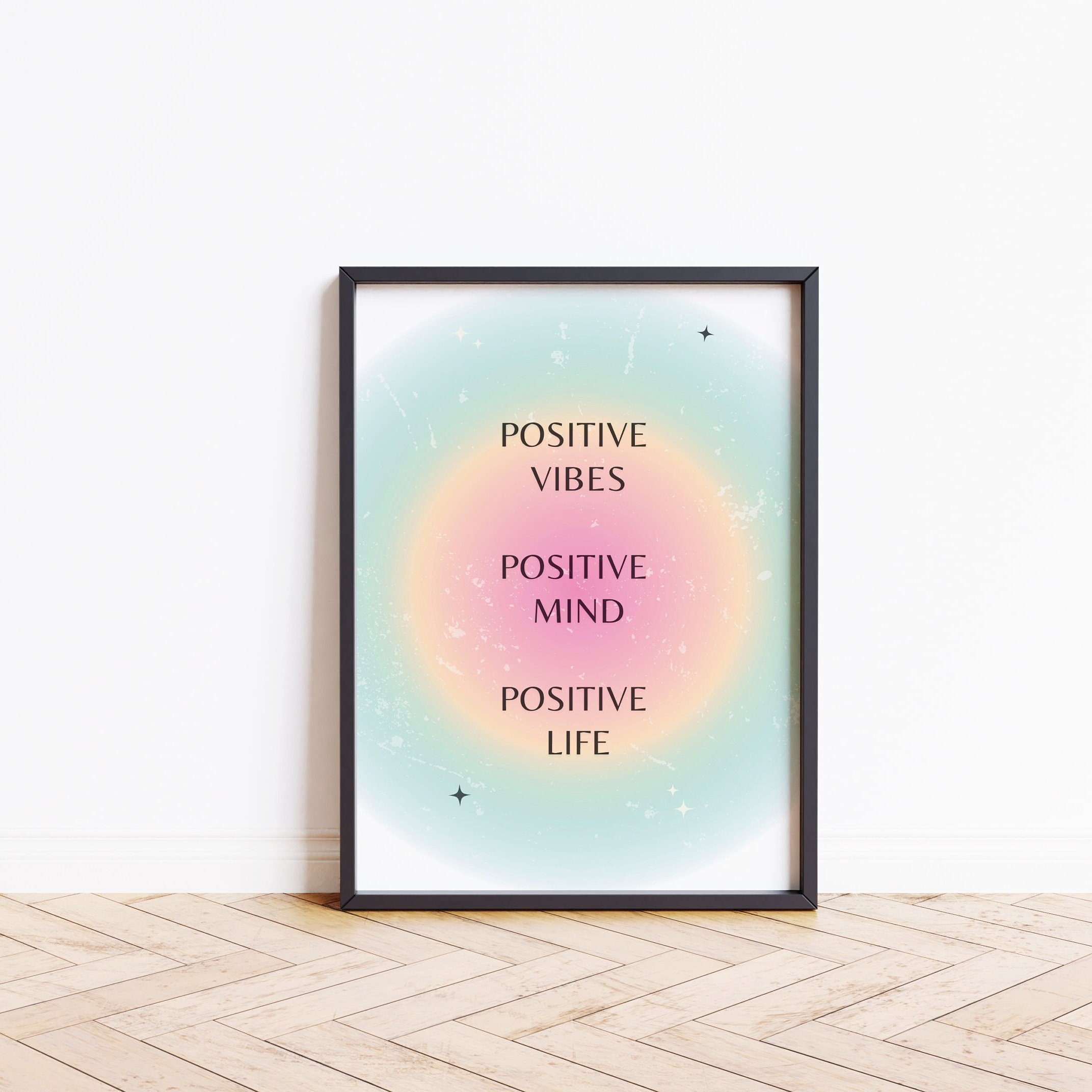 Positive Mindset Poster | Aura Art Print | Apartment Decor | Dorm Room ...