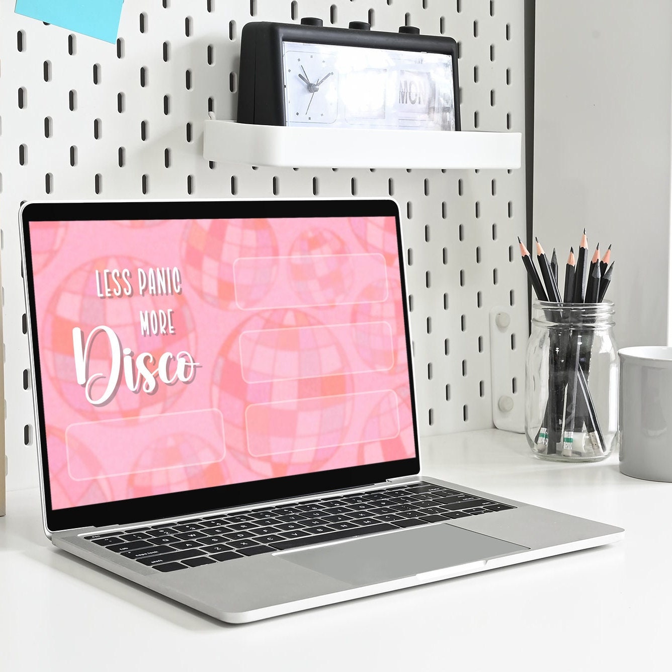 Canva Desktop Wallpaper Icon Organizer MacBook Wallpaper Disco 70's ...