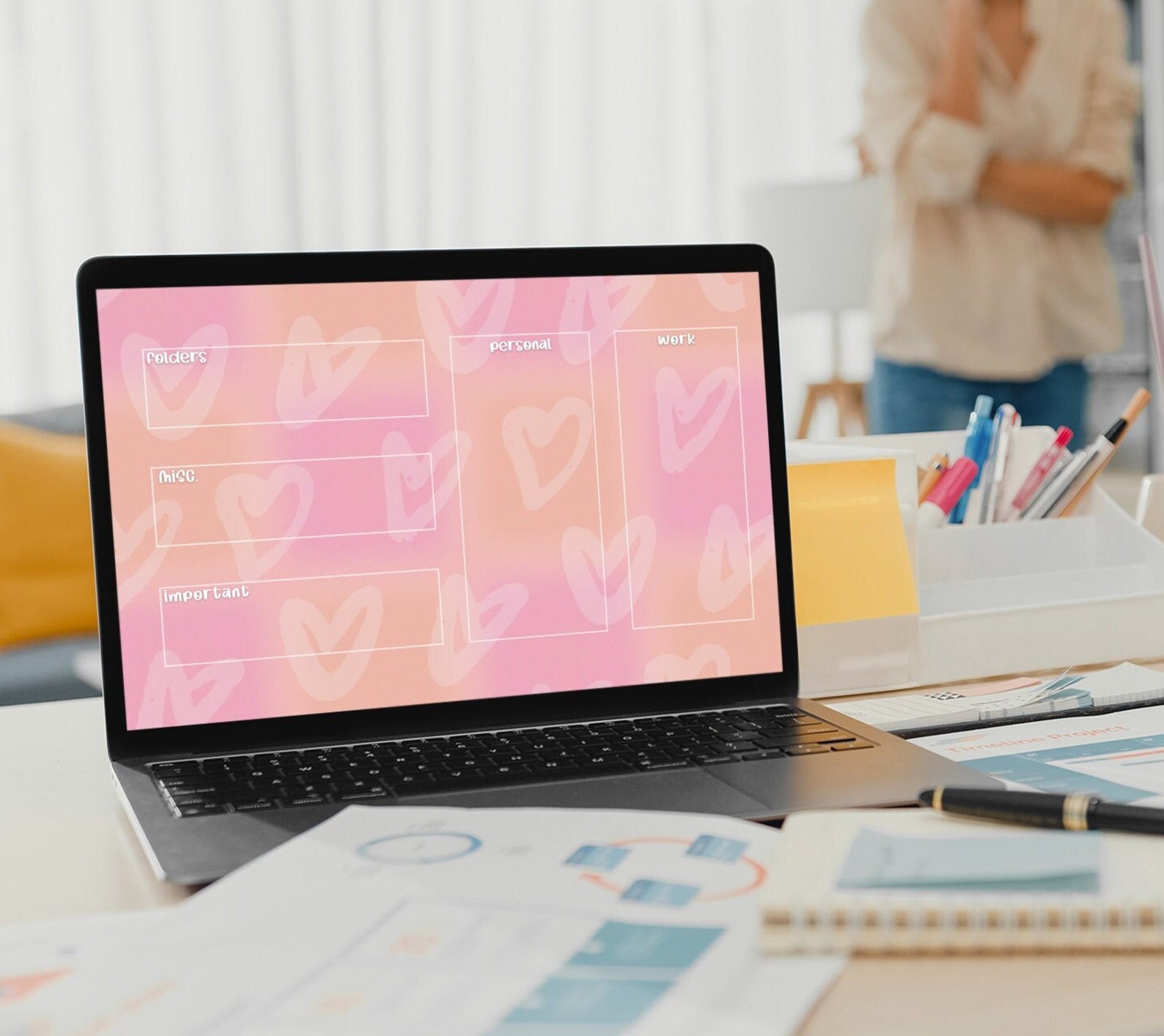 Desktop Wallpaper Organizer 2024 MacBook Wallpaper Organizer Pink ...