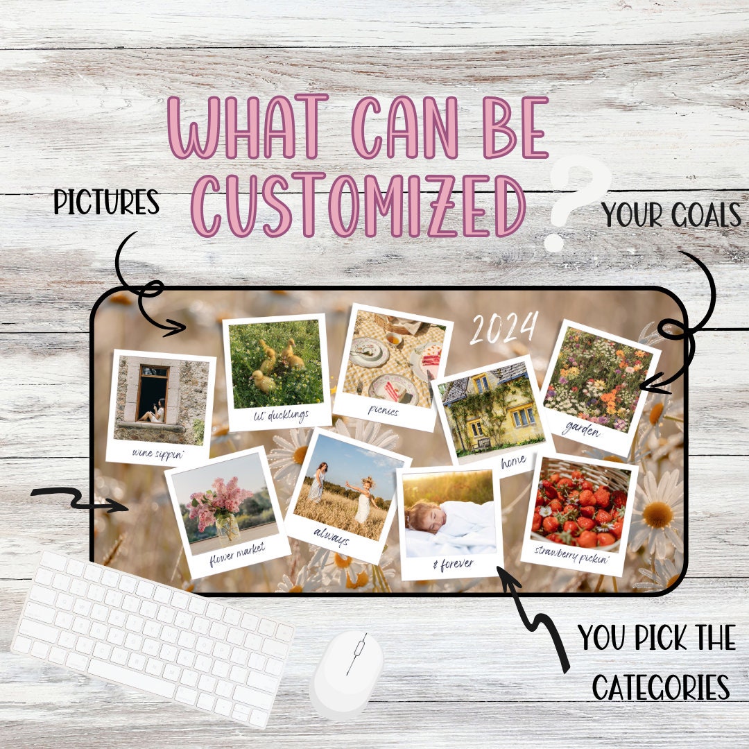 Custom Desk Mat Vision Board | Cubicle Decor Mouse Pad | Mousepads ...