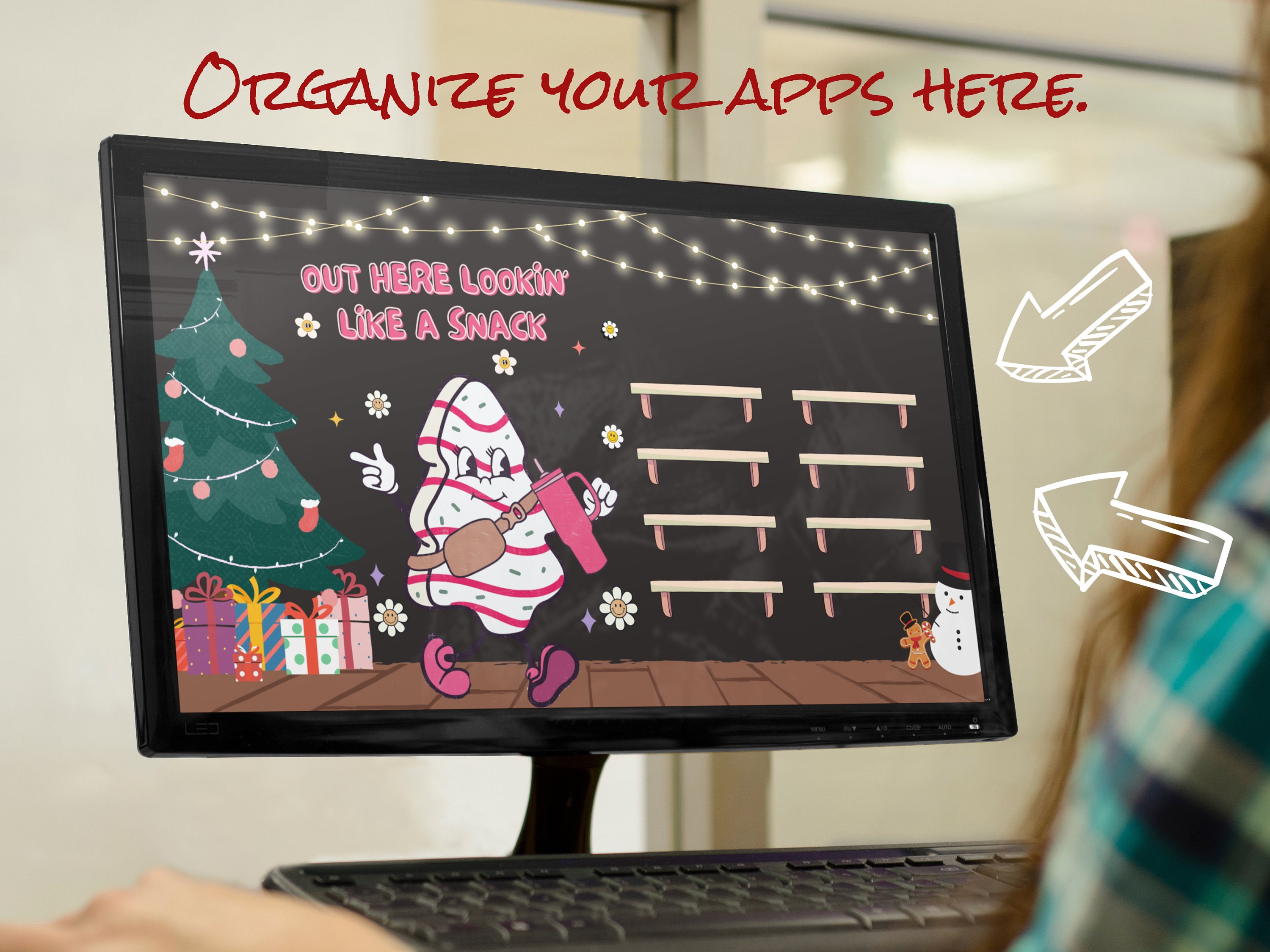 Christmas Desktop Wallpaper | Desktop Organizer | MacBook Wallpaper ...