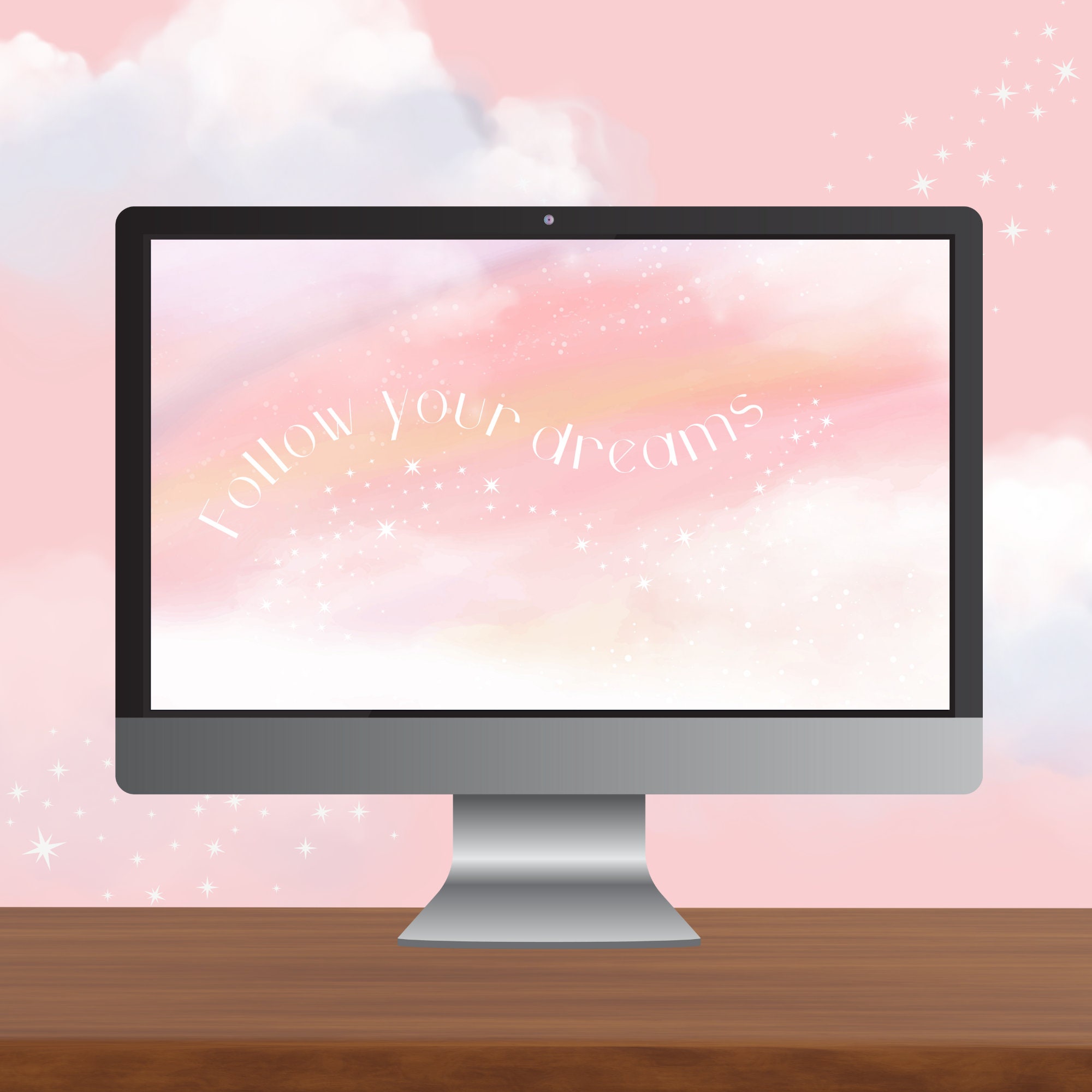 Desktop Icon Organizer Retro Pink | MacBook Wallpaper Organizer | Pink ...