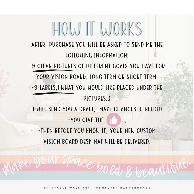 Custom Desk Mat Vision Board | Cubicle Decor Mouse Pad | Mousepads ...