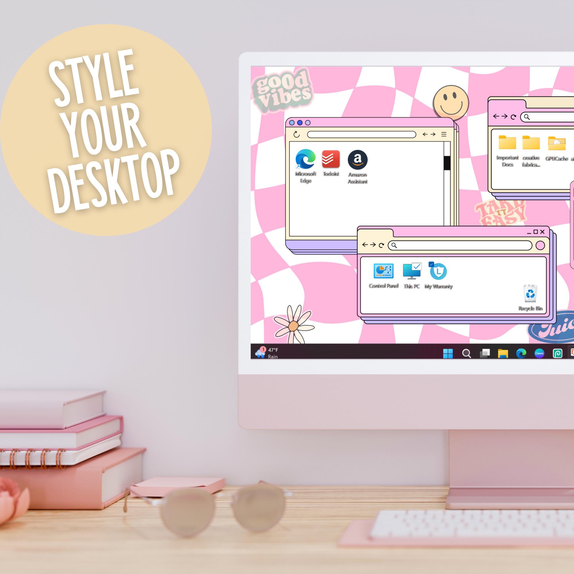 Xoxo Desktop Wallpaper Organizer | Desktop Aesthetic | Computer ...