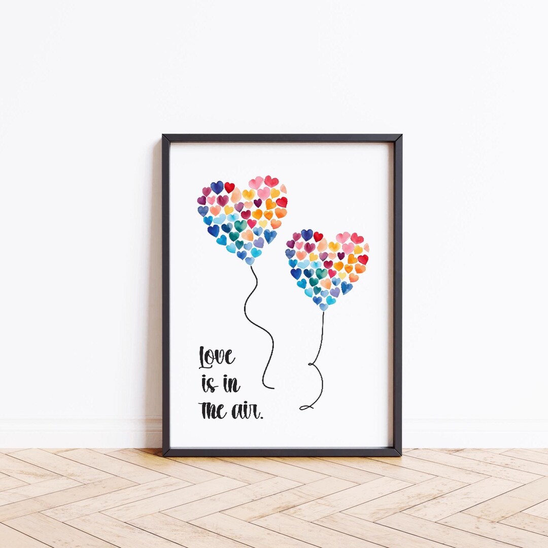 Rainbow Heart Wall Art for Playroom | Nursery Room Decor Hearts ...