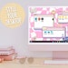Desktop Icon Organizer Retro Pink | MacBook Wallpaper Organizer | Pink ...